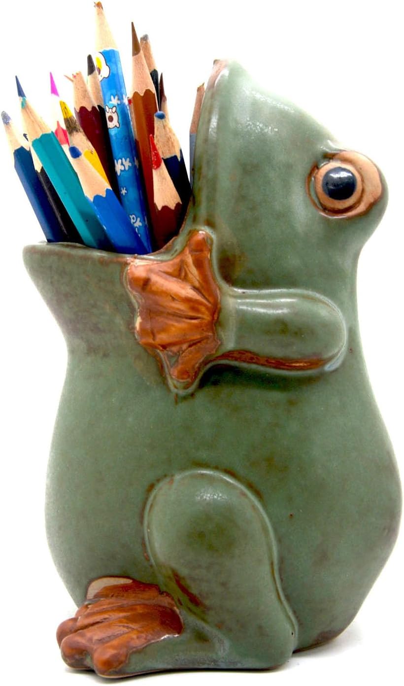 Amazon.com: MONMOB 7" Ceramic Frog Shaped Plant Pot for Bonsai Flower ...