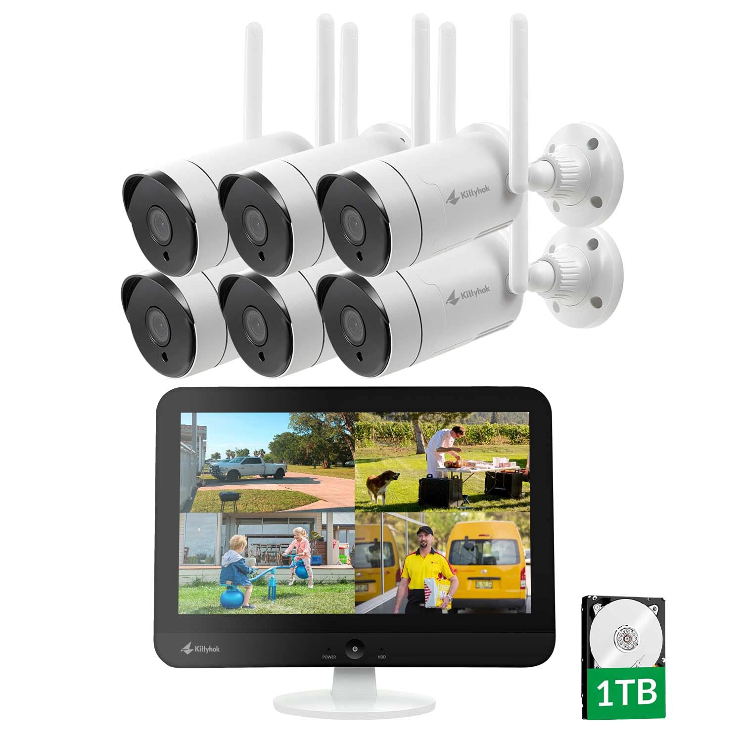 Amazon.com : Kittyhok 3MP All-in-one Wireless Security Camera System ...