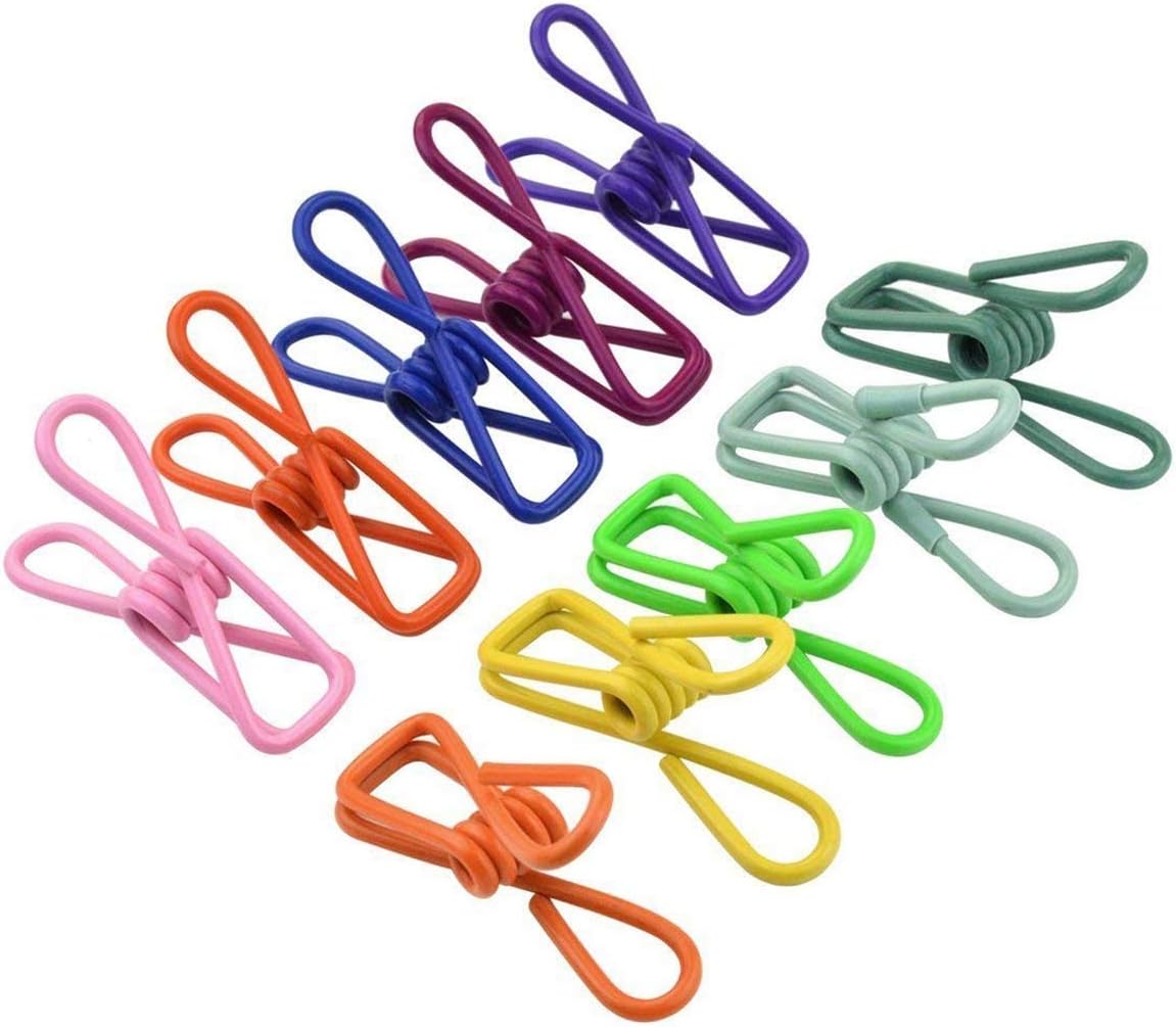 Amazon.com: SODIAL Pack of 50 Assorted Colors 2 inch Clips Holders ...