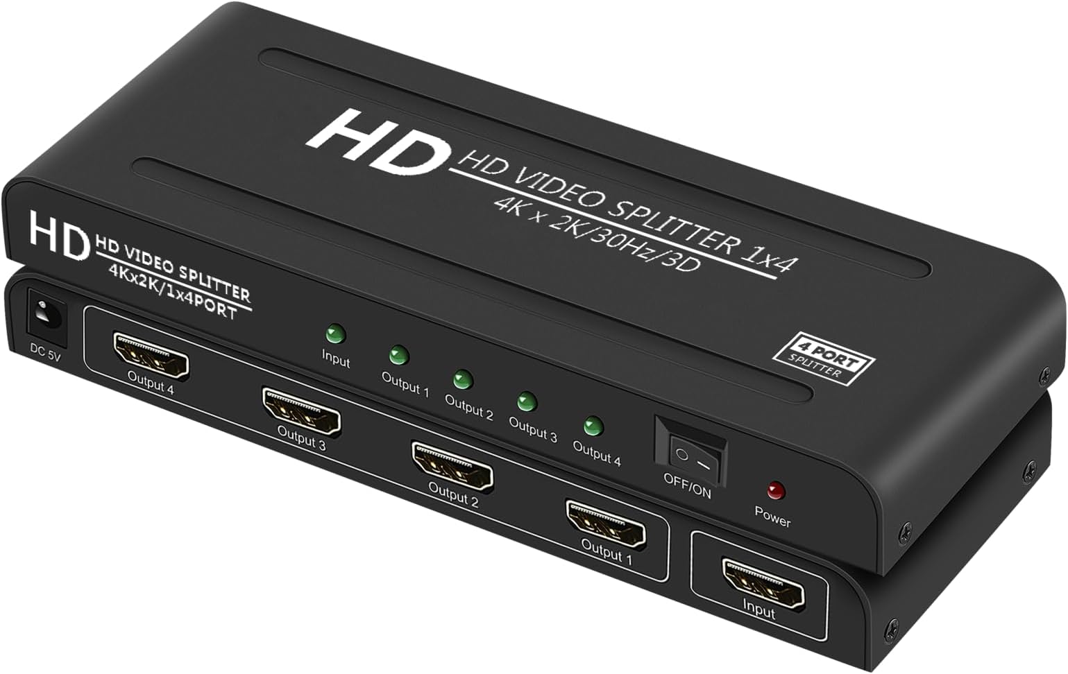 Amazon.com: LinSeek 4K HDMI Splitter 1 in 4 Out - 4 Port Powered HDMI Splitter - 1x4 hdmi ...
