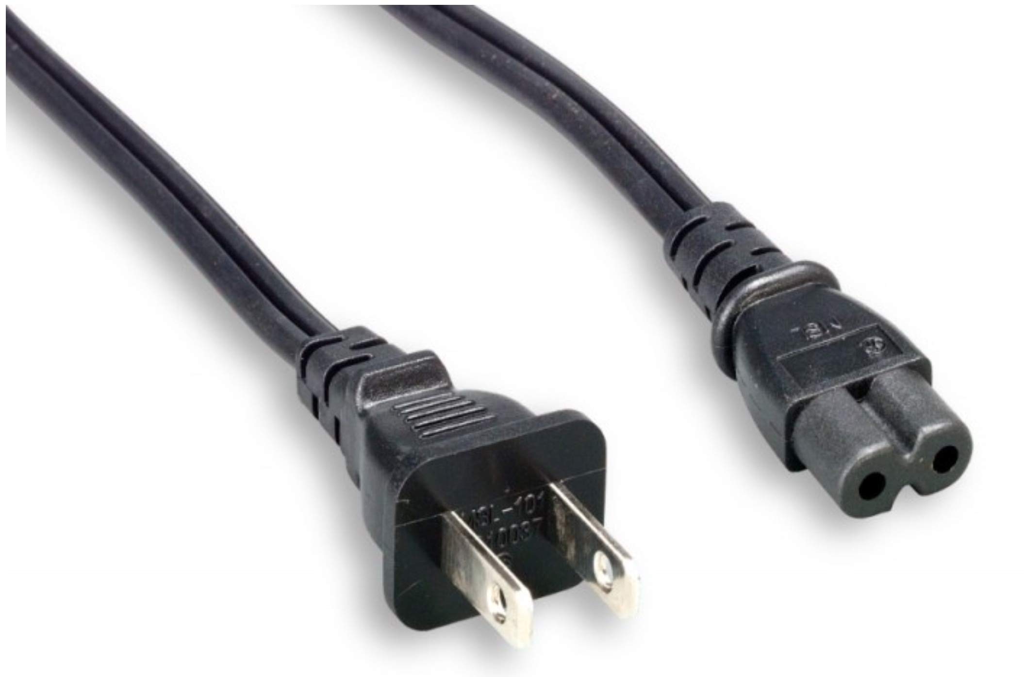Amazon.com: Micro Connectors, Inc. 6 feet 2 Prong Notebook Power Cord ...