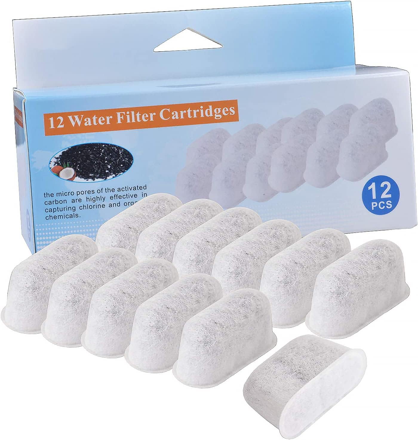 12-Pack of Cuisinart Compatible Replacement Charcoal Water Filters for ...