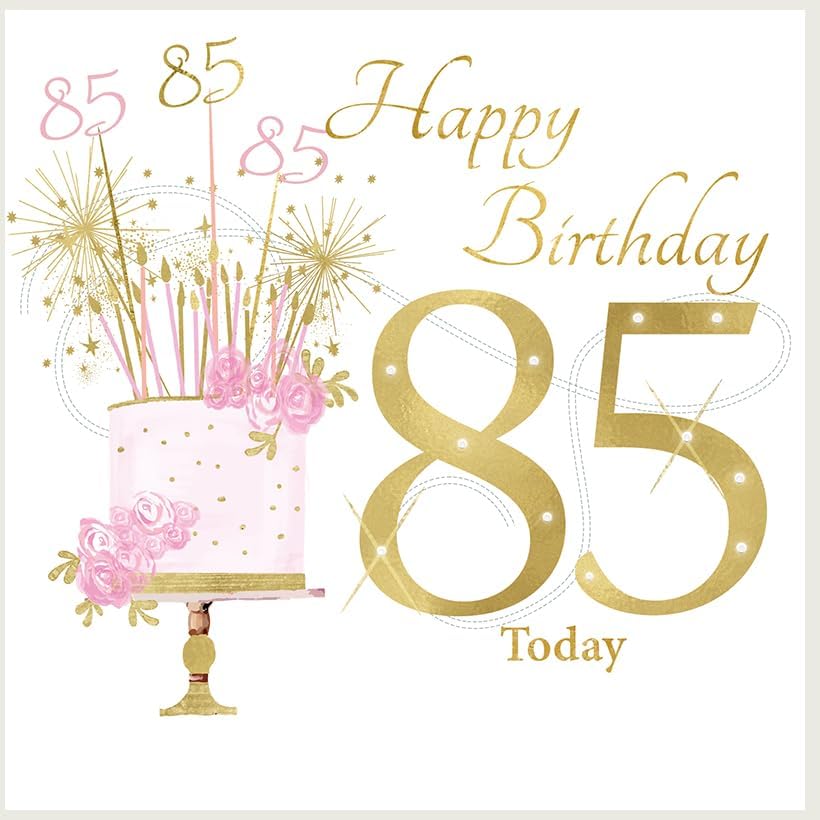 rush designs Female 21st Milestone Birthday Card - Age 21 - Pink Floral ...