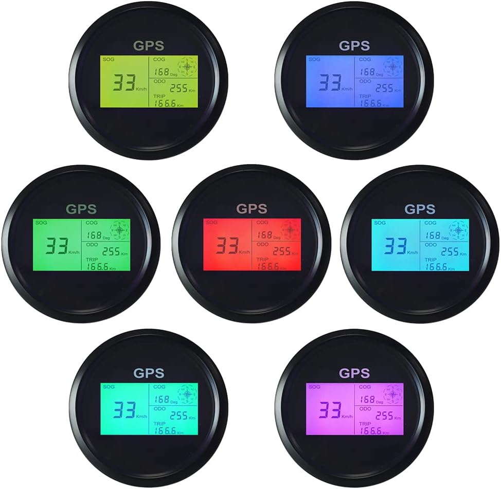 ELING Universal 85mm Digital LED GPS Speedometer Odometer Adjustable ...
