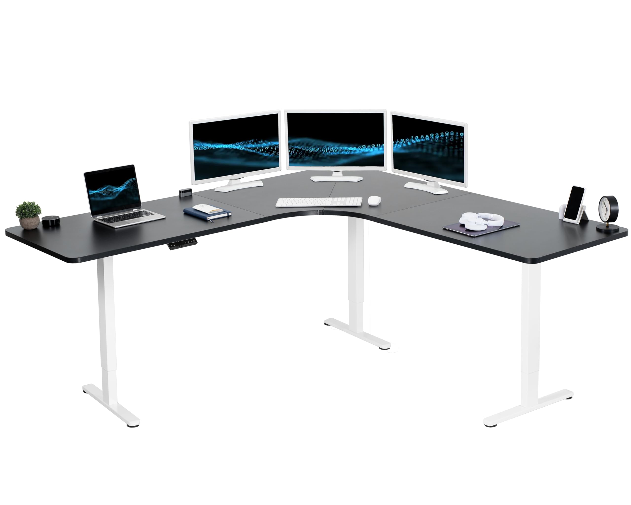 Amazon.com: VIVO Electric Height Adjustable 83 x 83 inch Curved Corner ...