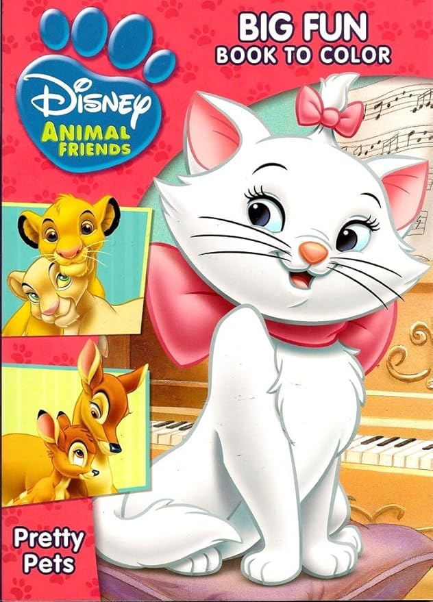 Amazon.com: Disney Animal Friends Big Fun Book to Color ~ Pretty Pets ...