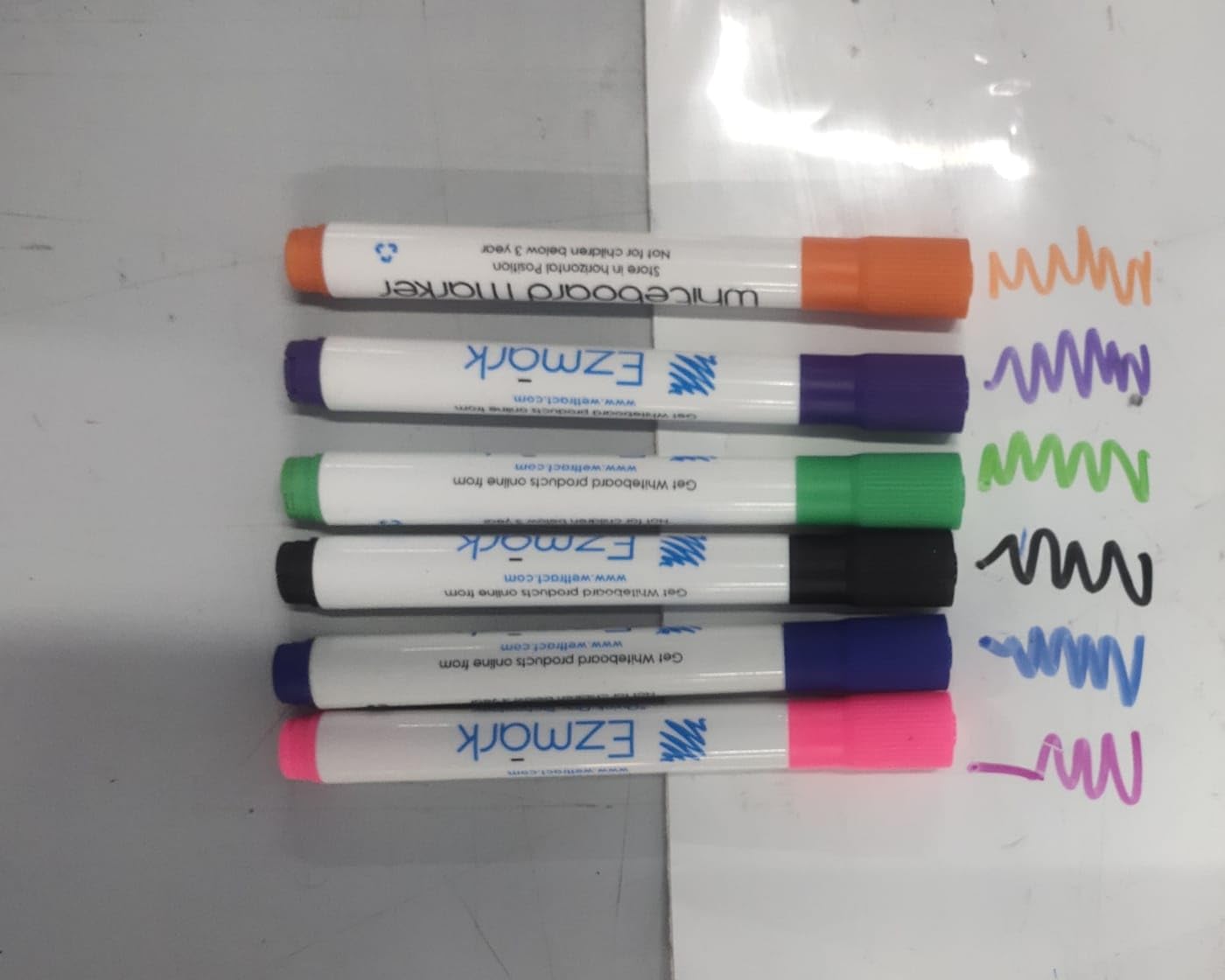 Ezmark - 6 Colour Whiteboard Marker or Dry Erase Marker or Temporary ...