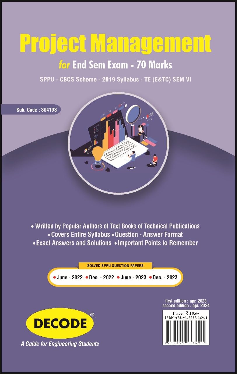Project Management for SPPU 19 Course (TE - VI - E&Tc - 304193) (Decode ...