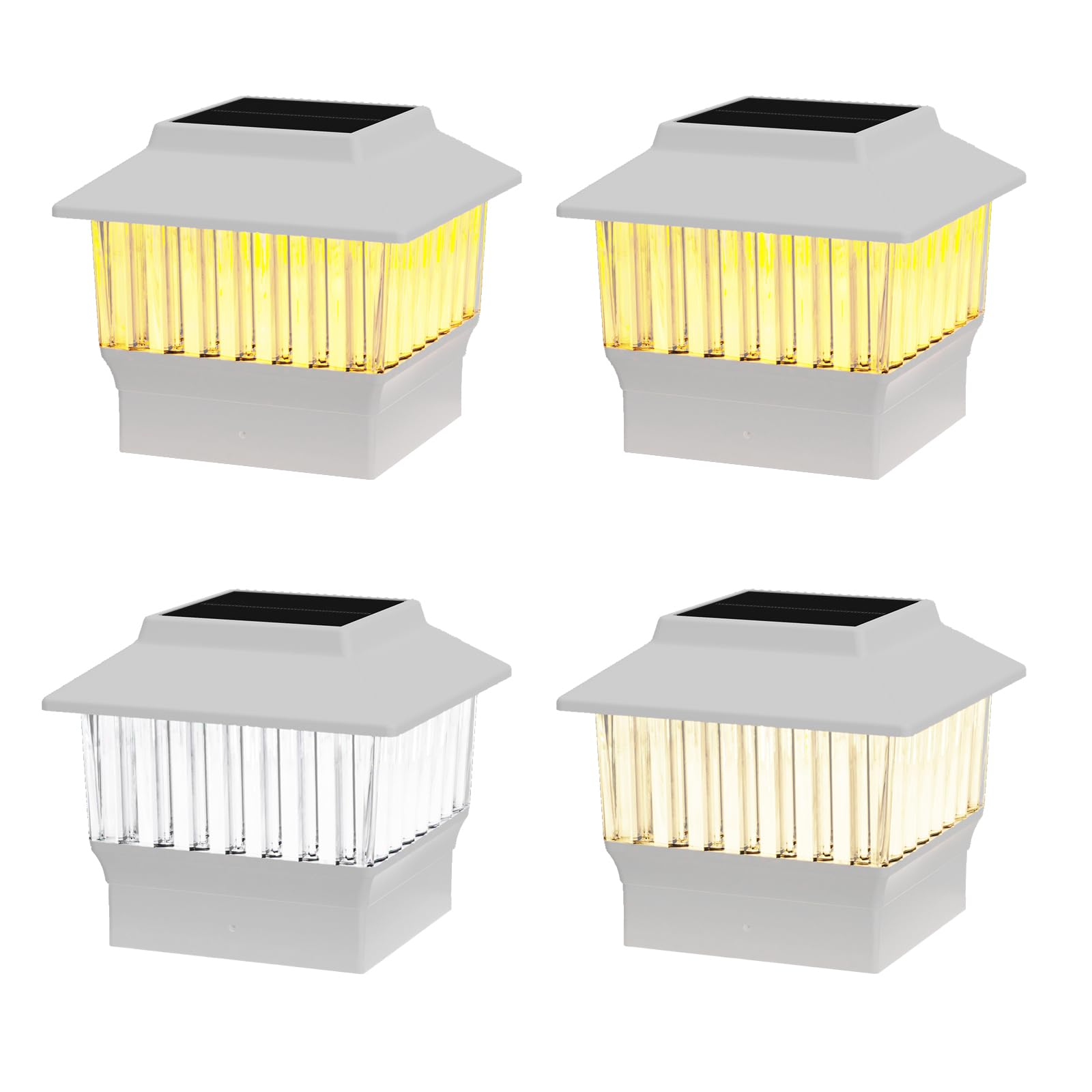ONLSITY 50 Lumen Solar Post Lights fit True 3.5"x3.5" & 4"x4" Post ...