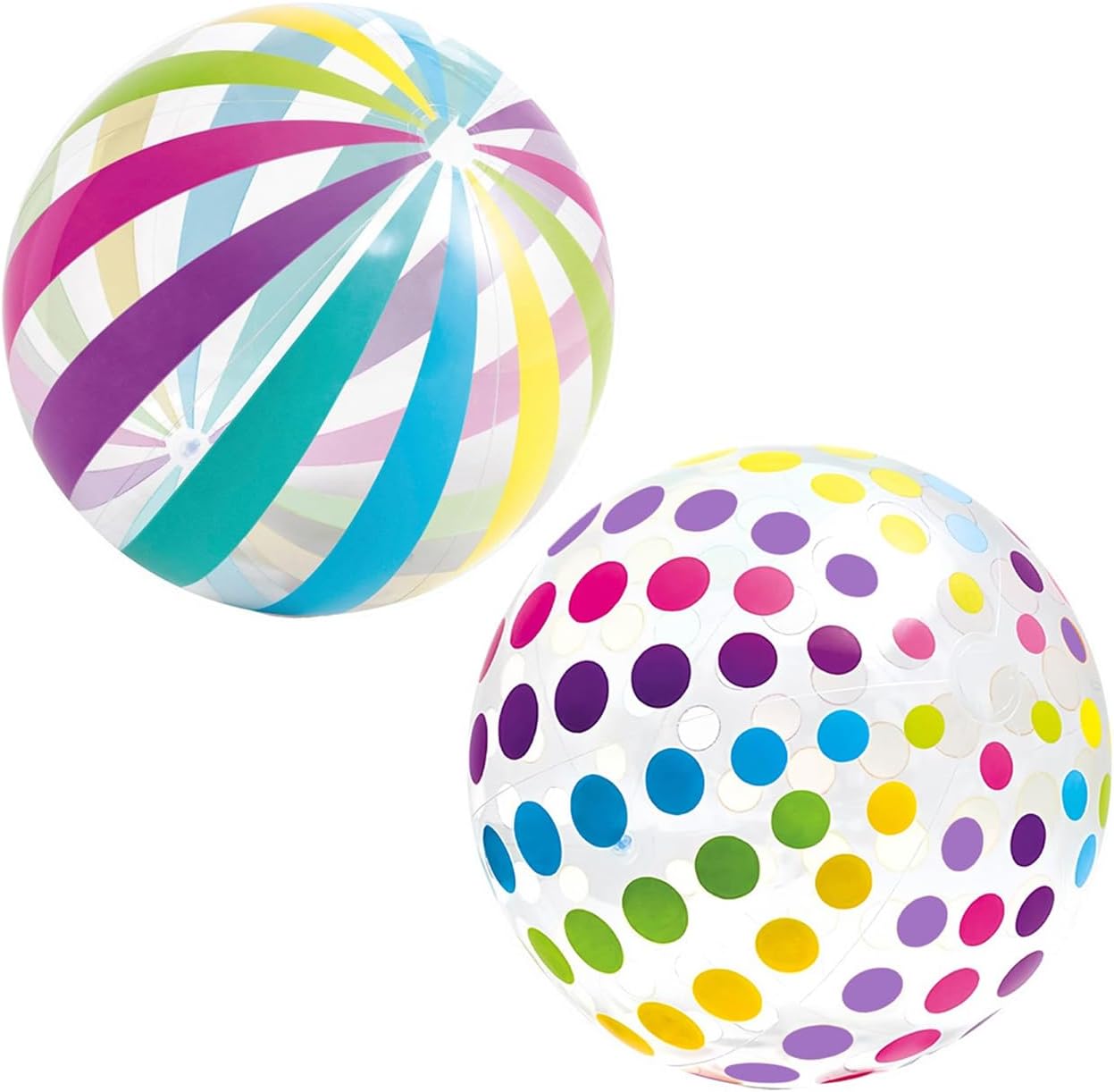 JNGTKL Beach Ball, 2 Pcs Beach Balls Inflatable, Inflatable Ball ...