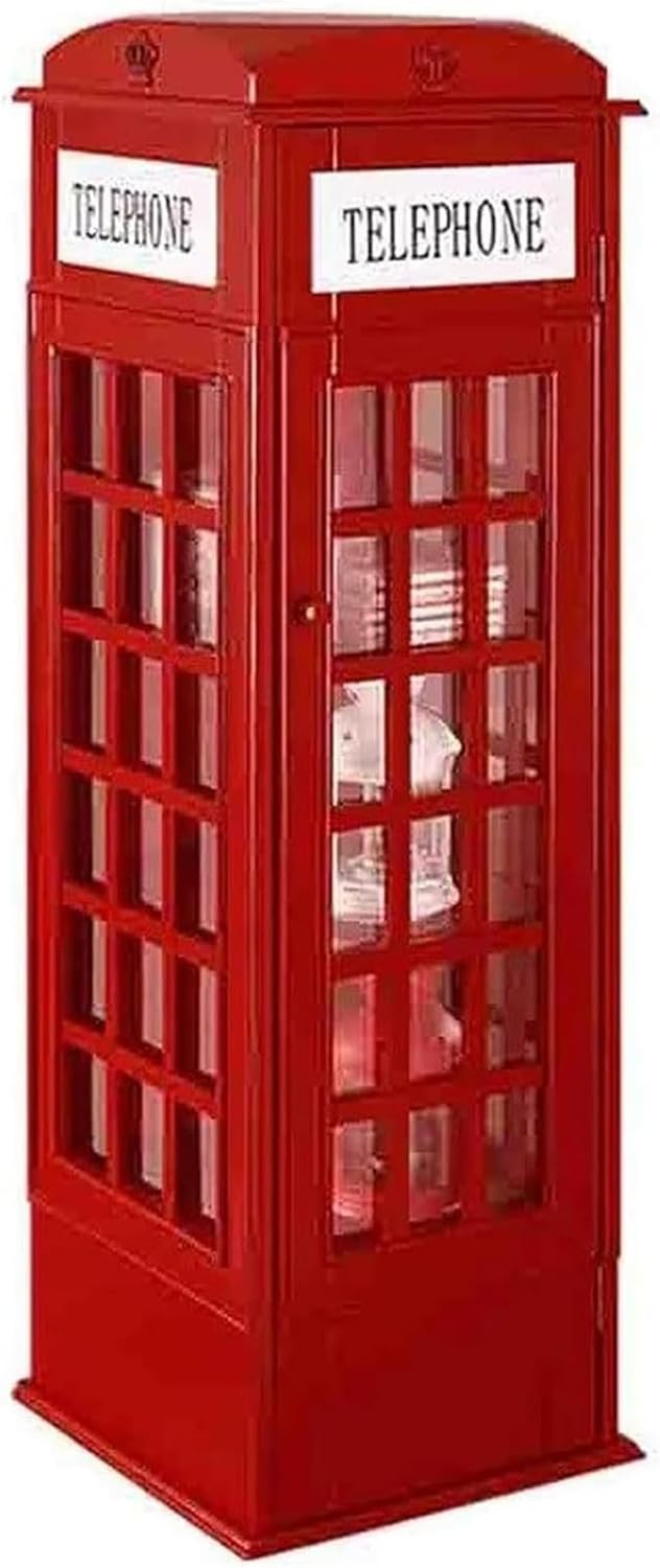 Amazon.com: Lebolna Telephone Booth Bookshelf 5-Tier Wood Bookcase,Cute ...