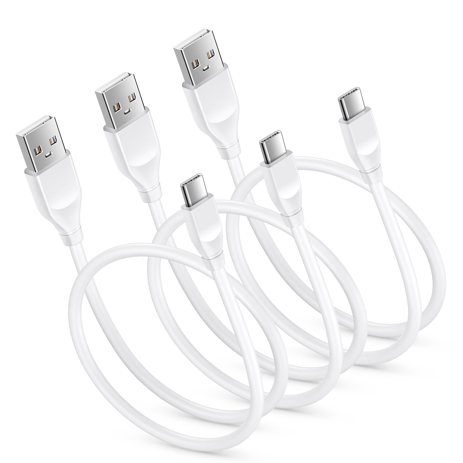 Amazon.com: Samsung S25 Fast Charging Cable 3Pack Short USB C Cable 3ft ...