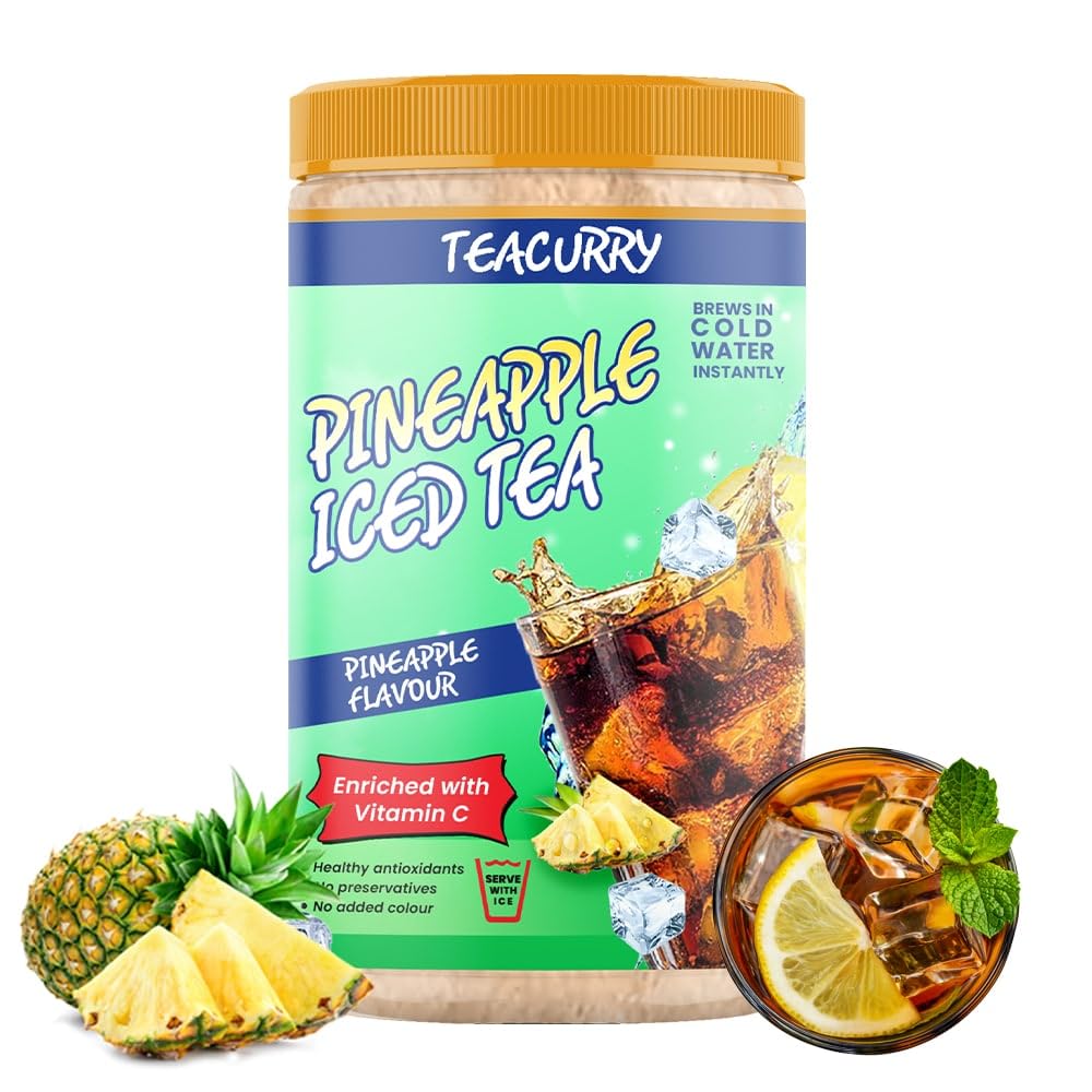 Teacurry Pineapple Instant Iced Tea Mix (160 Gram) - Ice Brew, Cold ...