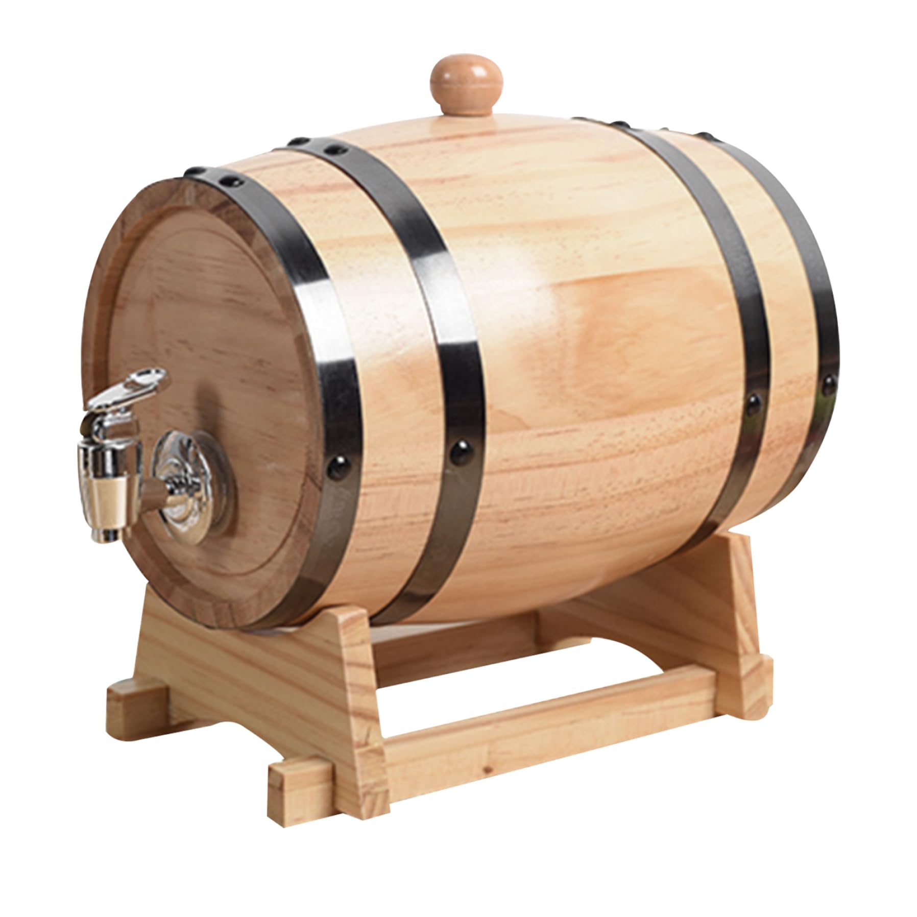 Buy Wine Barrel with Wood Stand, 1 Liter Mini Whiskey Barrel Vintage ...