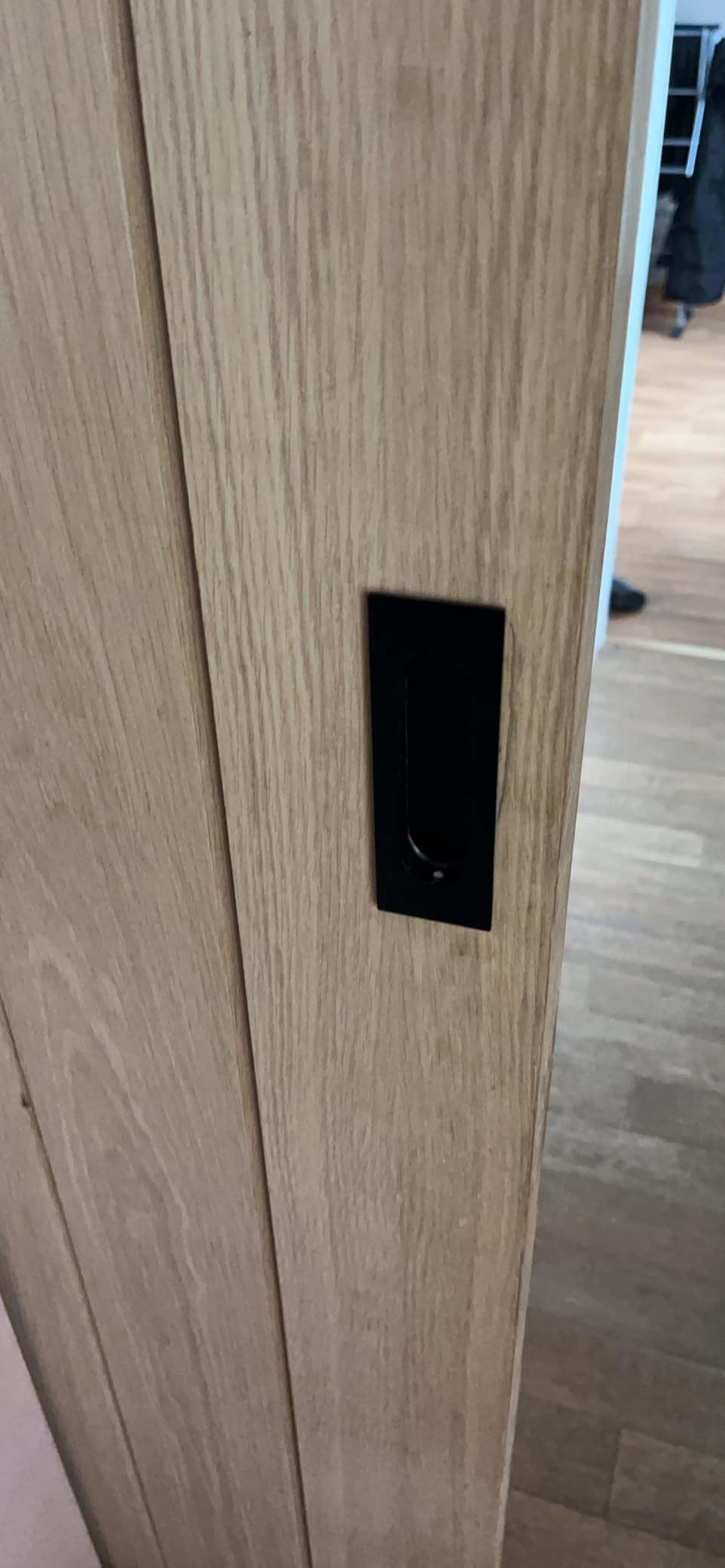 2 Pcs Black Flush Pulls,Sliding Door Handles Recessed Flush Finger Pull ...