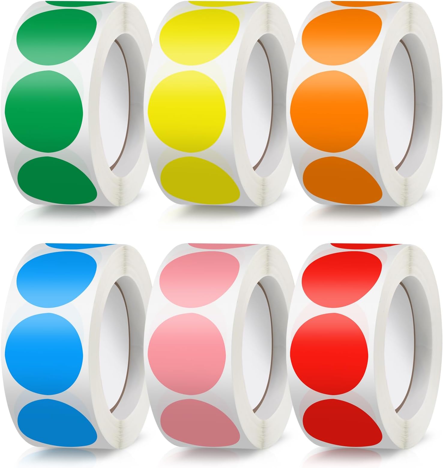 Amazon.com : 3000 PCS Colorful Dot Stickers, 1" Round Color Coding ...