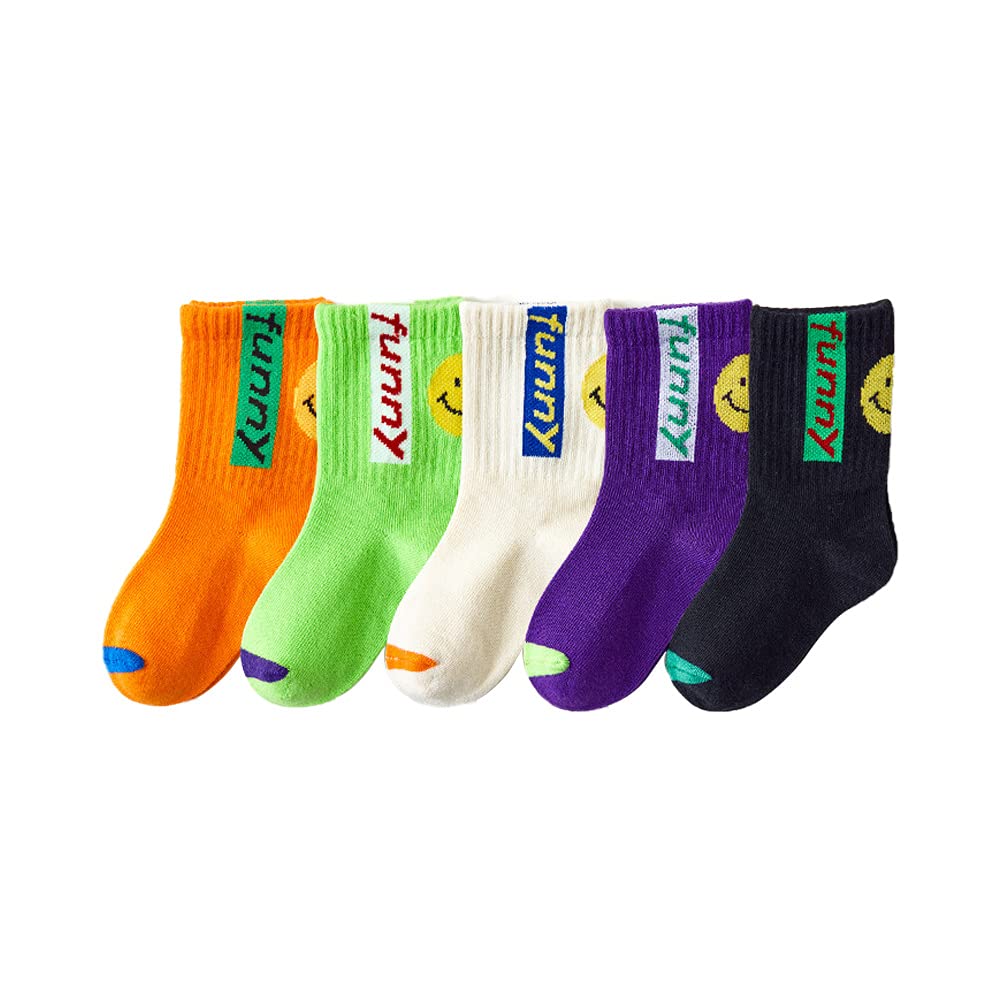 1 x Brand New Mud Kingdom Toddler Boys Girls Cotton Socks 5 Packs Funn ...