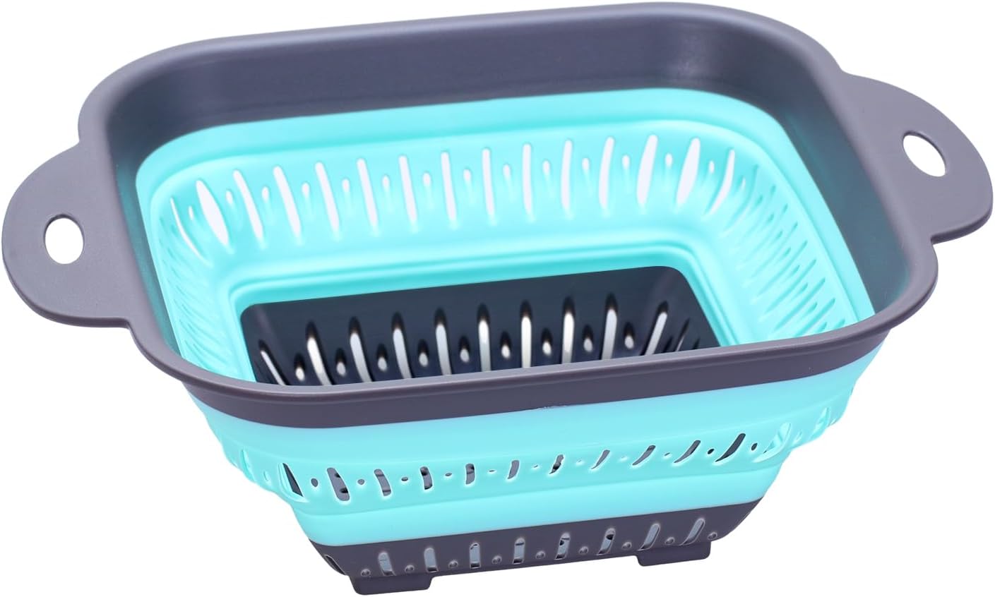 Colander Square Strainer Silicone Collapsible Colander with Handle ...
