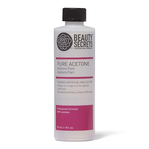 Amazon.com : Beauty Secrets Pure Acetone Manicurist Solvent, 8 Oz ...