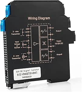 Amazon.co.jp: 信号絶縁トランスミッタ 35 レール取り付け 4-20mA ガルバニック 0-10V 0-5V 信号絶縁 アナログ信号トランスミッタ 供給電圧 24VDC ...