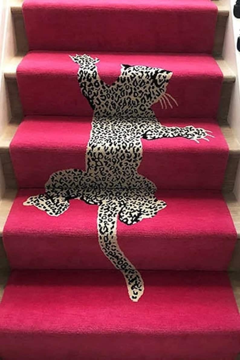 Buy RIDA HANDLOOM Hand Tufted Climbing Jaguar Wool Runner Rug | Leopard ...