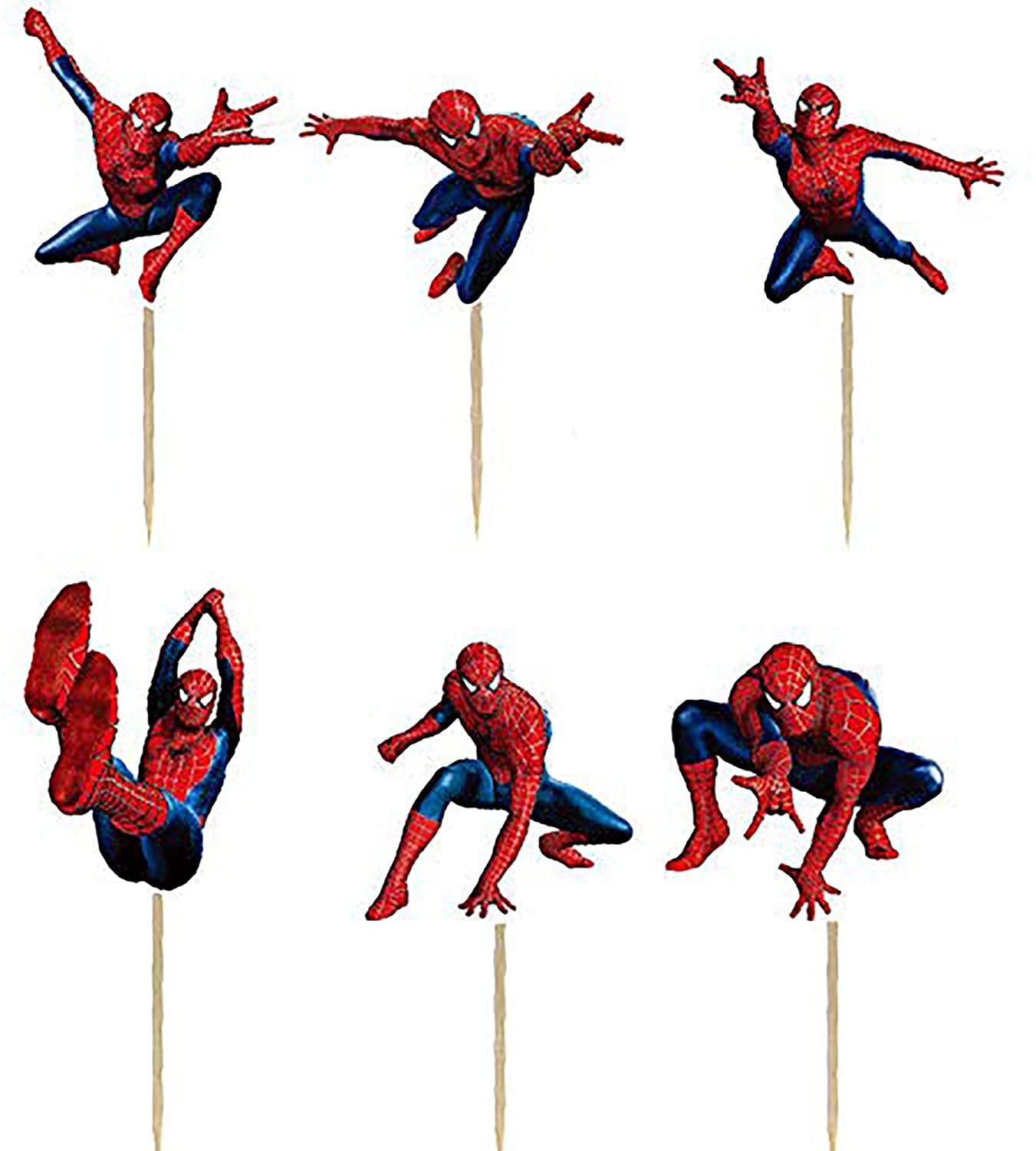 Buy 48Pcs Spider topper, Spiderman Cupcake Toppers Spiderman Cake ...