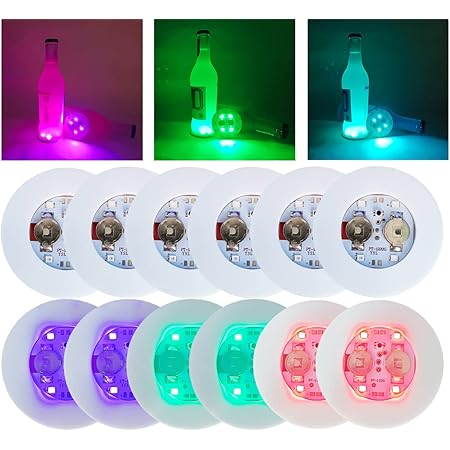 Amazon.com: AUSTUFF LED Coaster, 25 Pack Light Up Coasters for Drinks ...