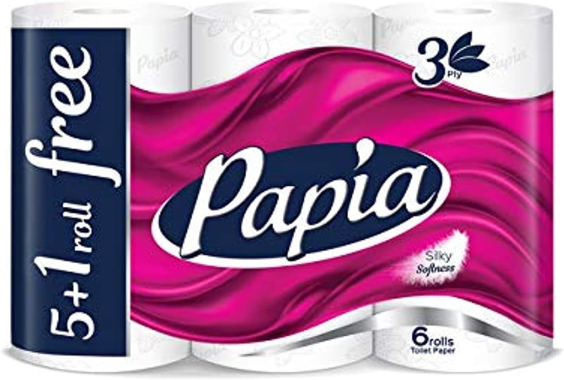 Papia Tissue - Toilet paper - 3 Ply - 6 Rolls: Buy Online at Best Price ...