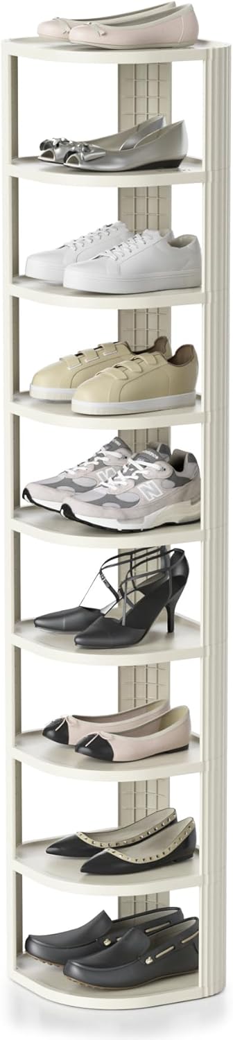 Amazon.com: NestSprout 9 Tiers Corner Shoe Rack - Free Standing Shoe ...