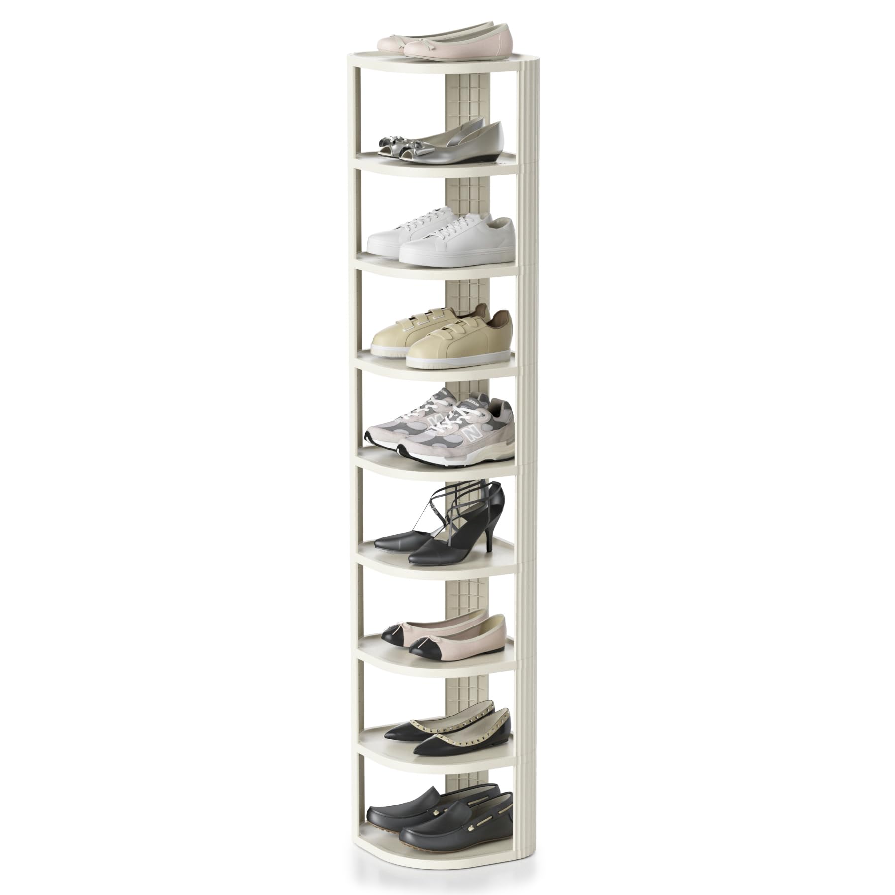 Amazon.com: NestSprout 9 Tiers Corner Shoe Rack - Free Standing Shoe ...