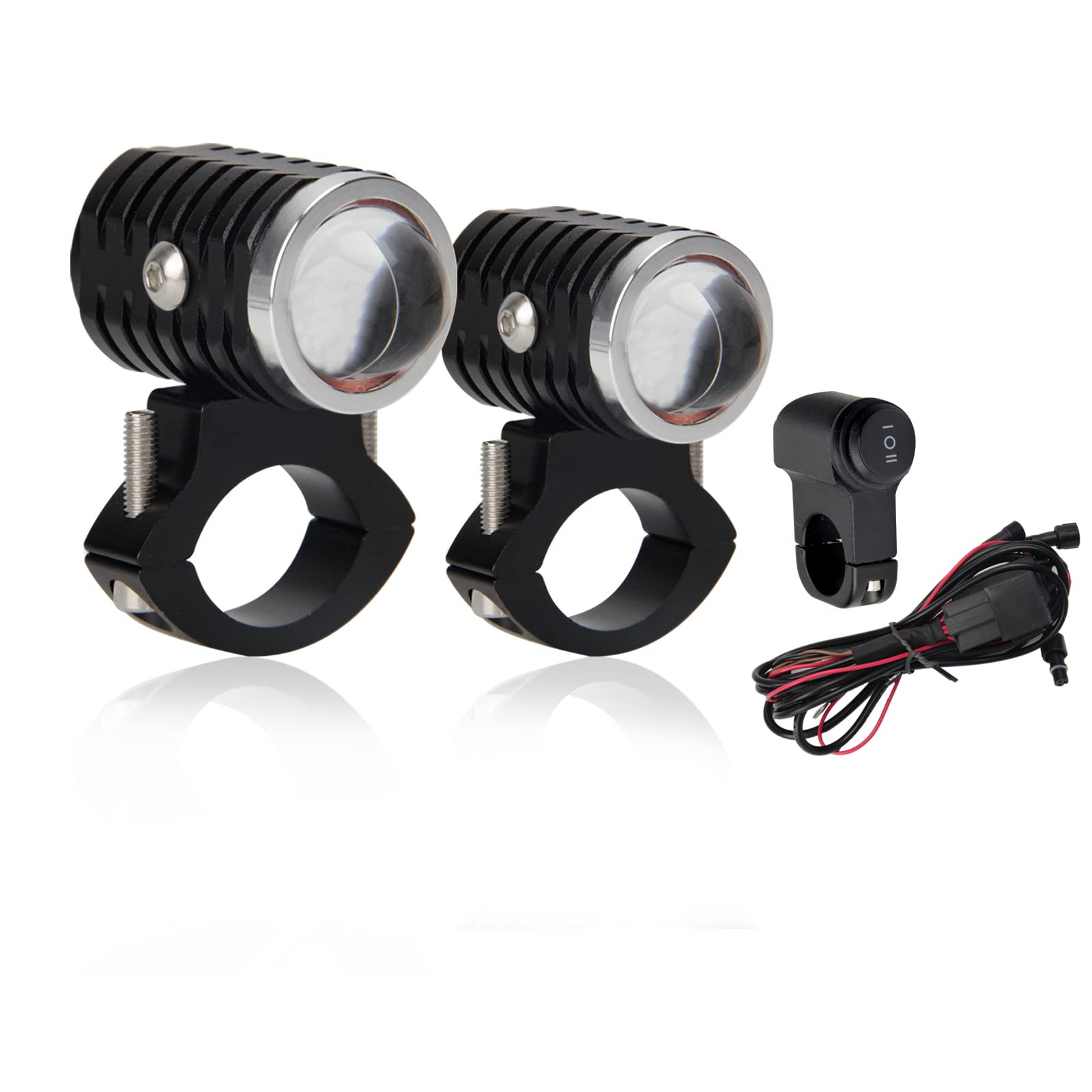 JMEST LEAD Motorcycle LED Driving Lights, White Amber 60W 12V 24V LED ...