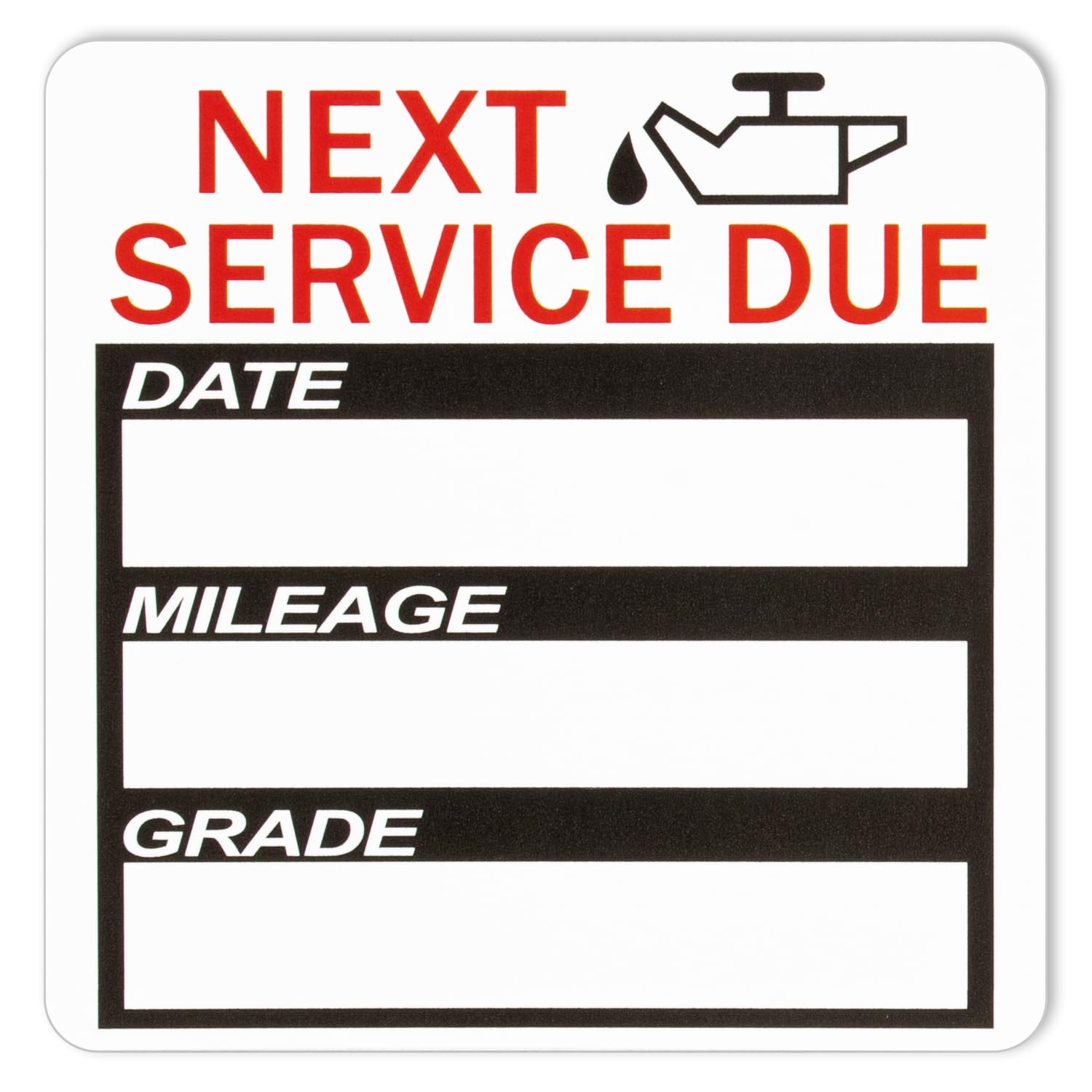 200 Pcs Oil Change Sticker, 2x2 inches Next Service Due Oil Change ...