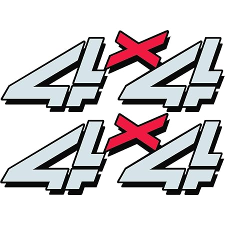 Amazon.com: 1 Set of 2 pcs 4x4 Decals Stickers Emblem Replacement for ...