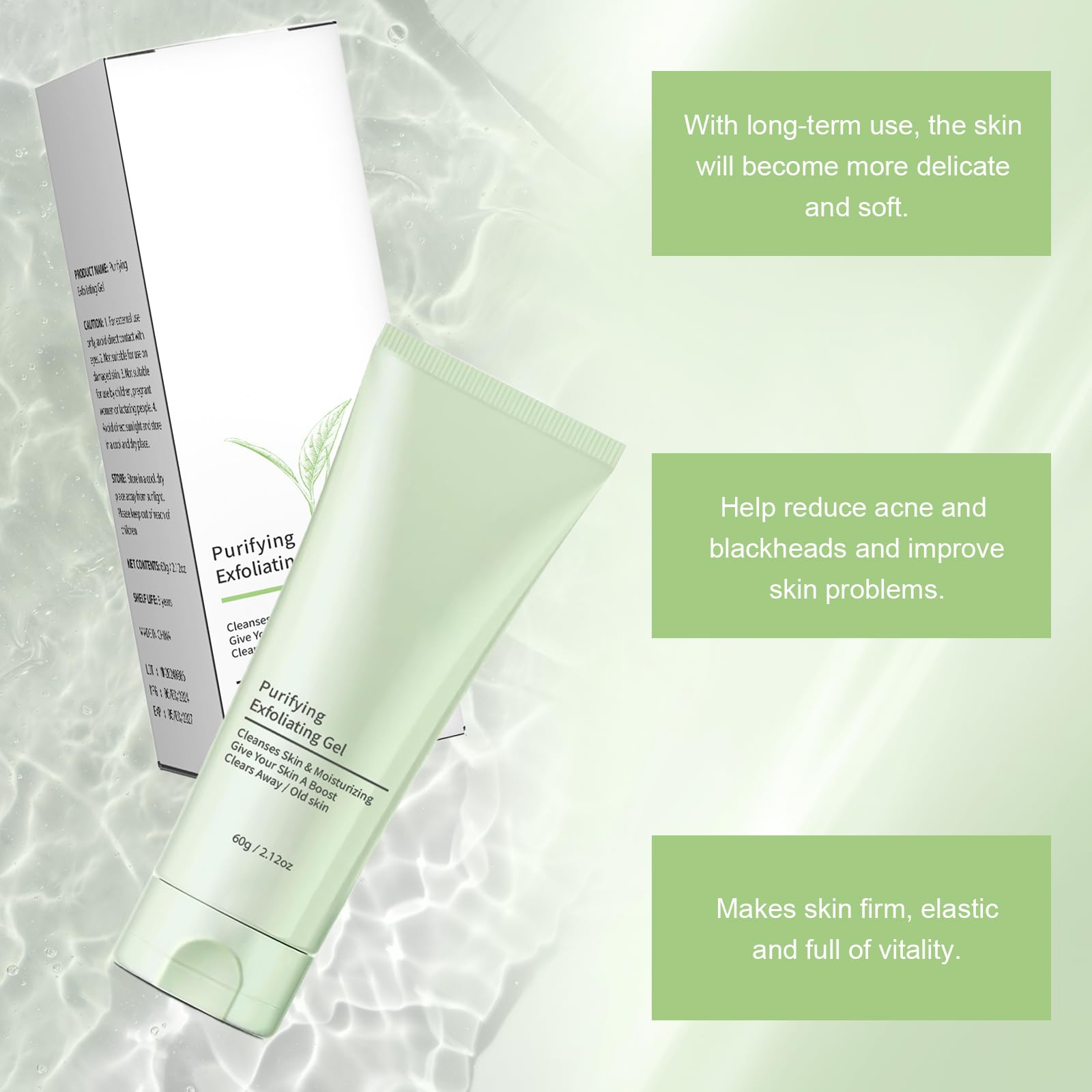 Purifying Exfoliating Gel Pore-Shrinking, Moisturizing Skin Cleanser ...