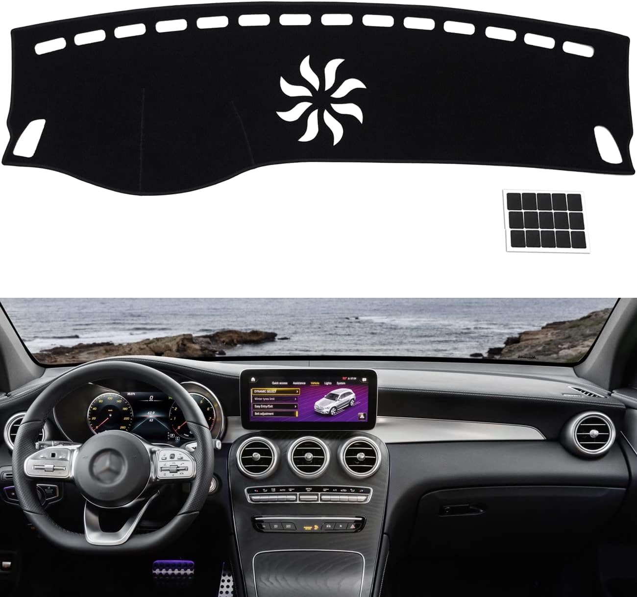 Amazon.com: CZCGYDY Dashboard Cover for Mercedes Benz C-Class 2021 2022 ...