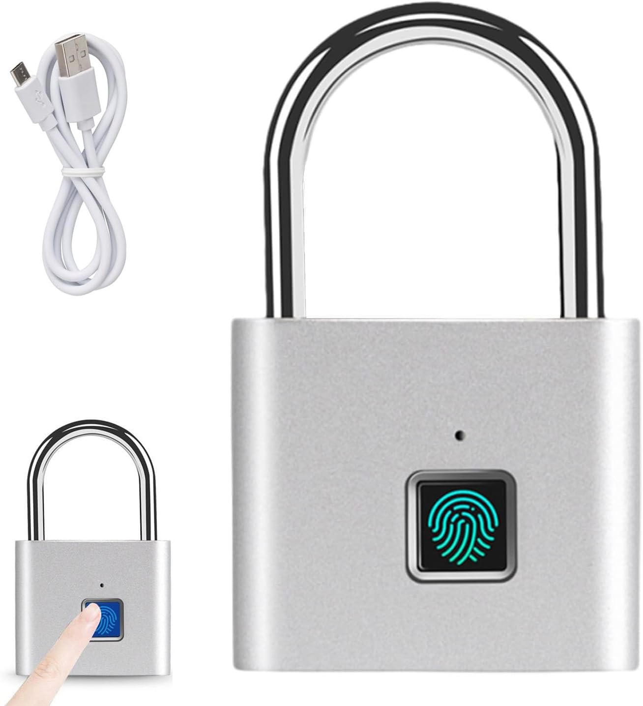 Touchtanium Fingerprint Padlock, Keyless Entry Padlock, Fingerprint ...