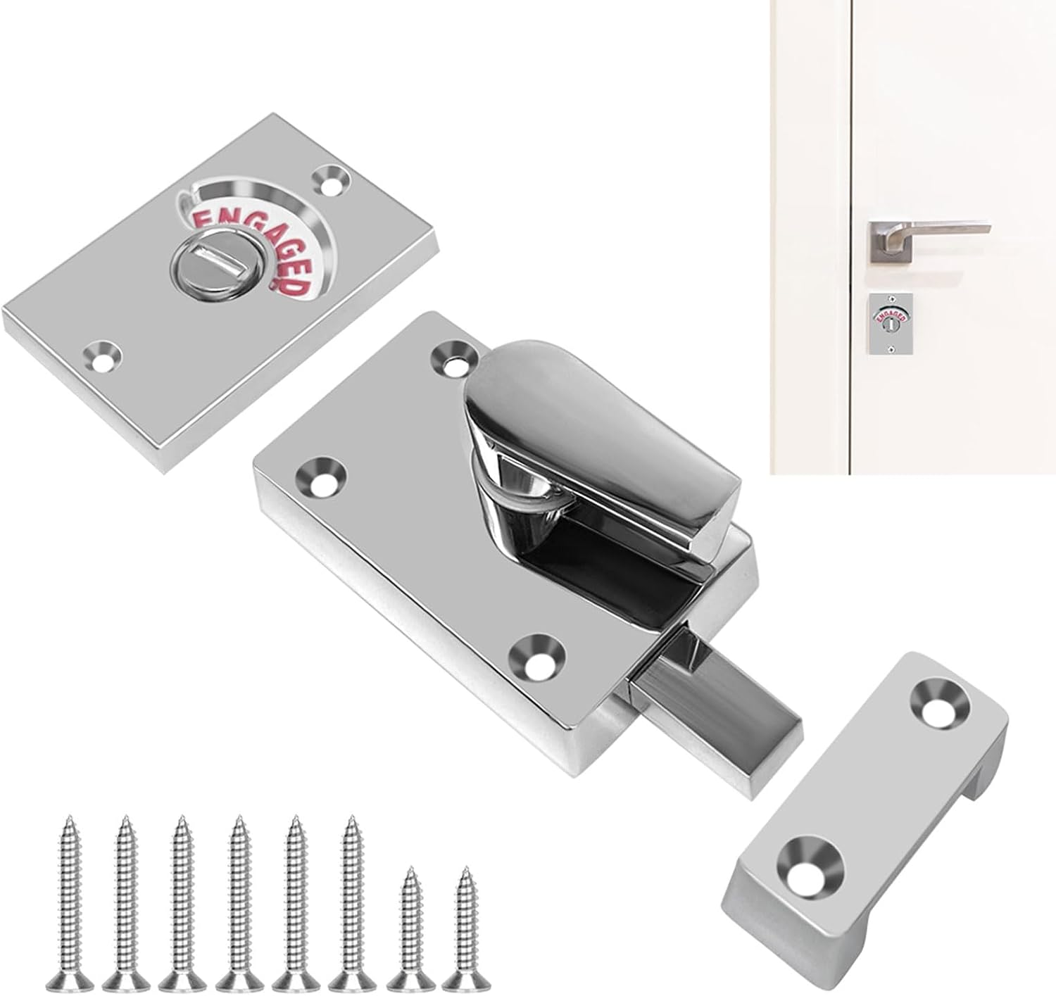 Door Lock Indicator, Bathroom Stall Door Latch, Latch Indicating Lock ...