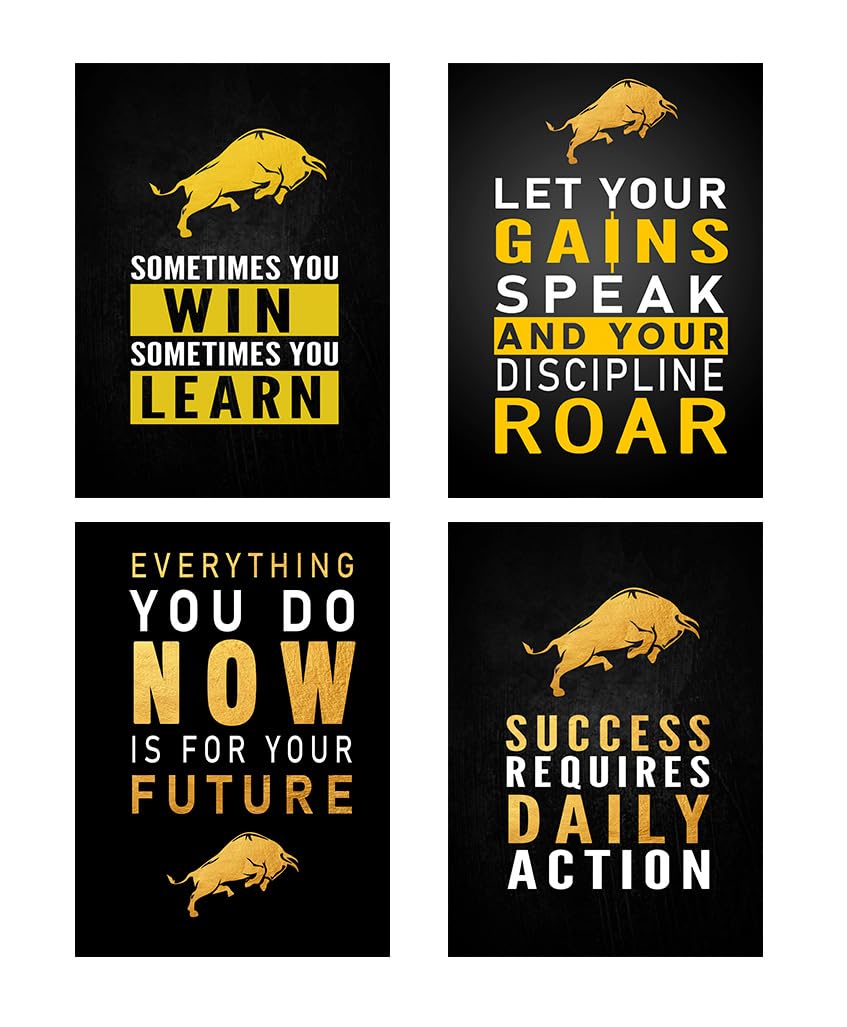 PIXELPAGE Stockmarket Motivational Posters for Traders for Trading Room ...