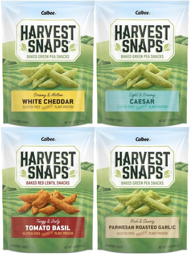 Amazon.com: Calbee, Harvest Snaps Green Pea Snack Crisps Caesar, 3.3 ...