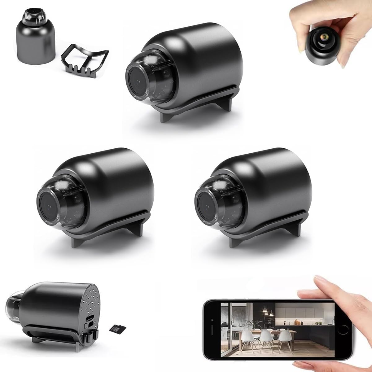 Amazon.com: Mini Wireless WiFi Camera 1080p HD, Smart Mini Camera ...