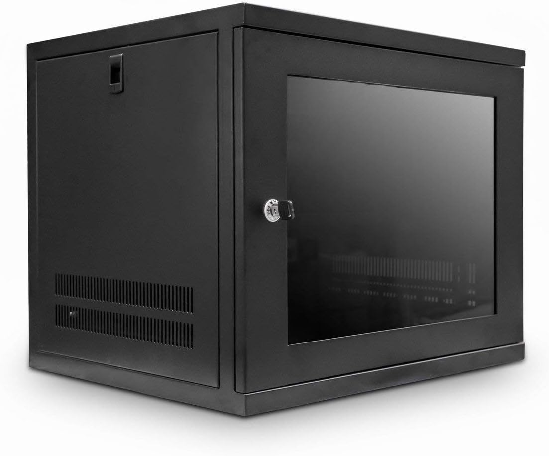 LMS Data Server Rack Data Cabinet - 9U 550mm Deep Wall Mounted 19 Inch ...