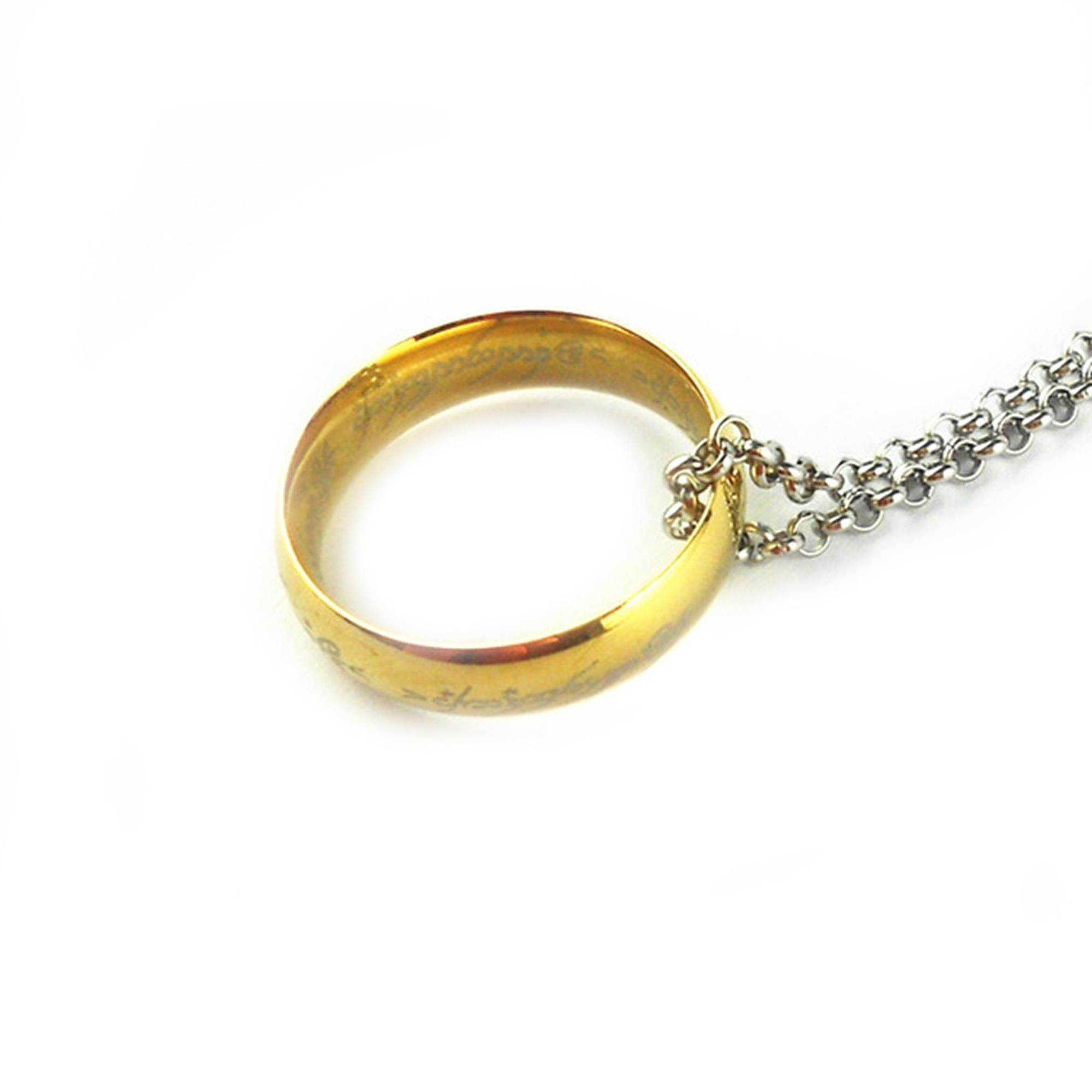 J&C Lord of The Rings The One Ring 18" Necklace in Gift Box Family ...