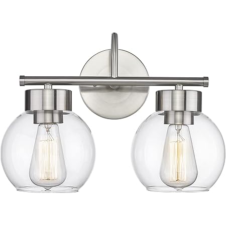 Tipace Chrome Vintage Bathroom Vanity Light,2 Lights Modern Stainless ...