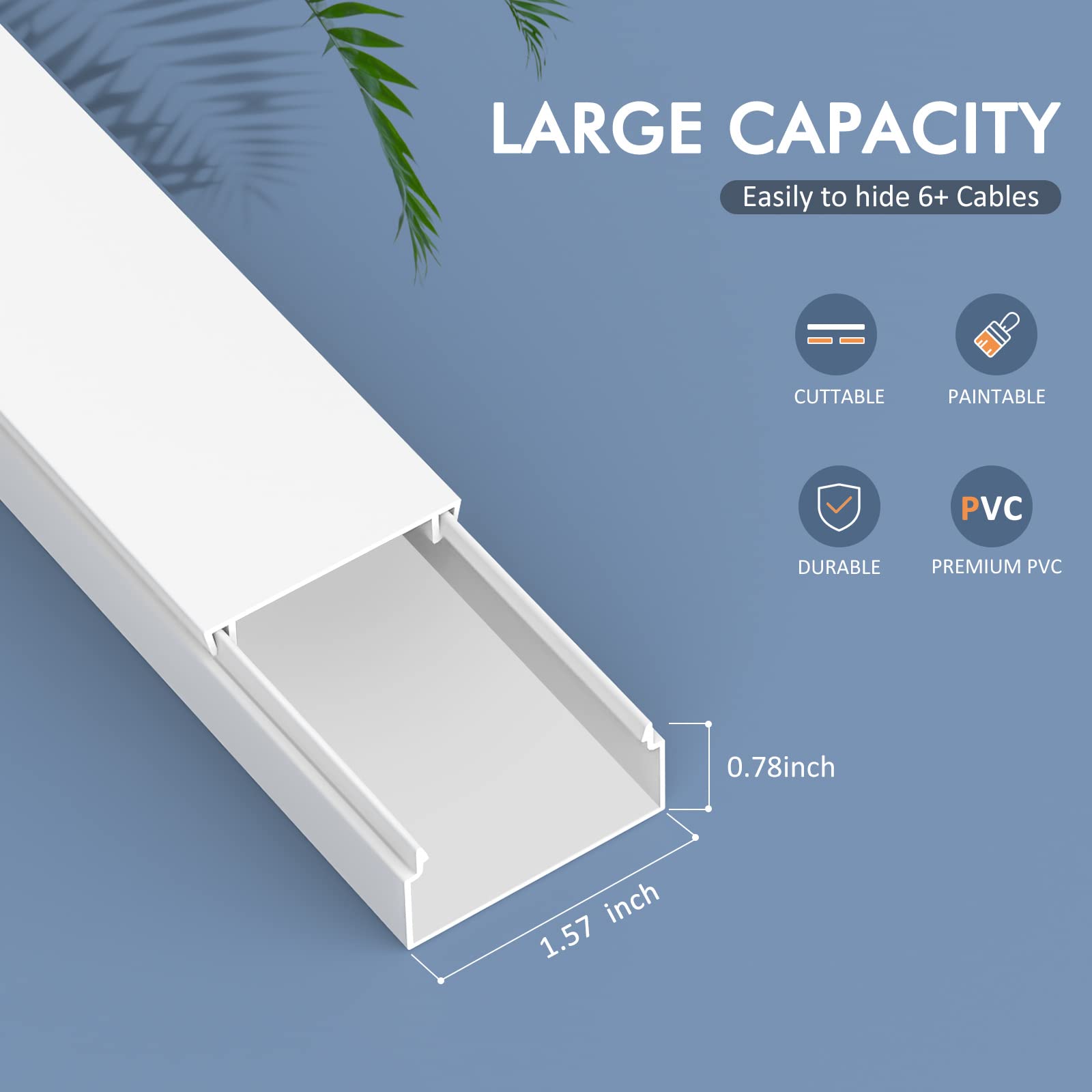 Snapklik.com : TV Cord Cover For Wall, 52 Inch Cable Hider For Wall ...