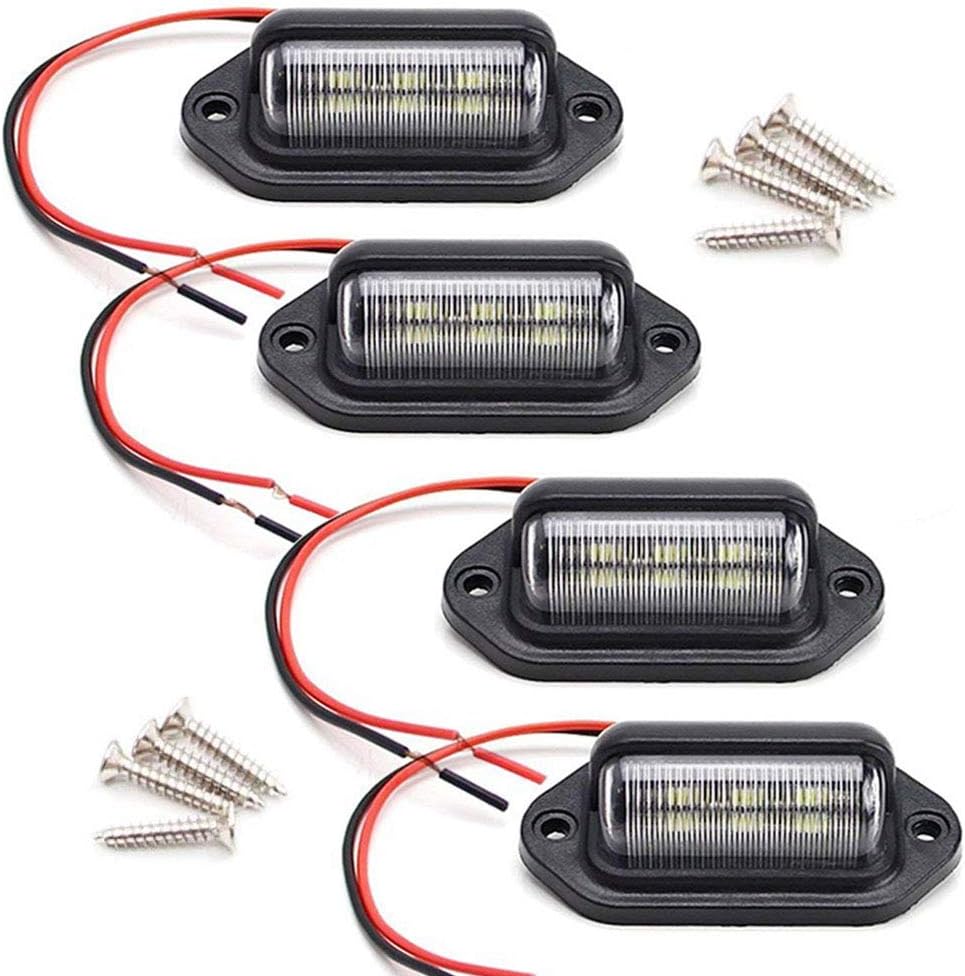 Amazon.com: JEDEW 4 PACK License Plate Light, 12V 6-SMD LED License ...