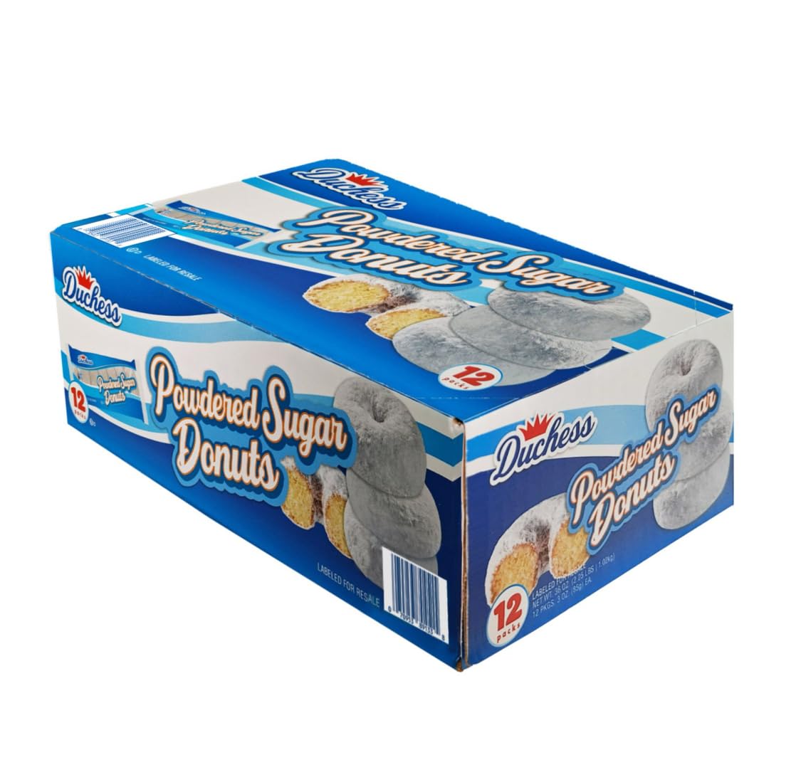 Amazon.com : Duchess Powdered Sugar Donuts, 12 Packs, 6 Donuts Per Pack ...