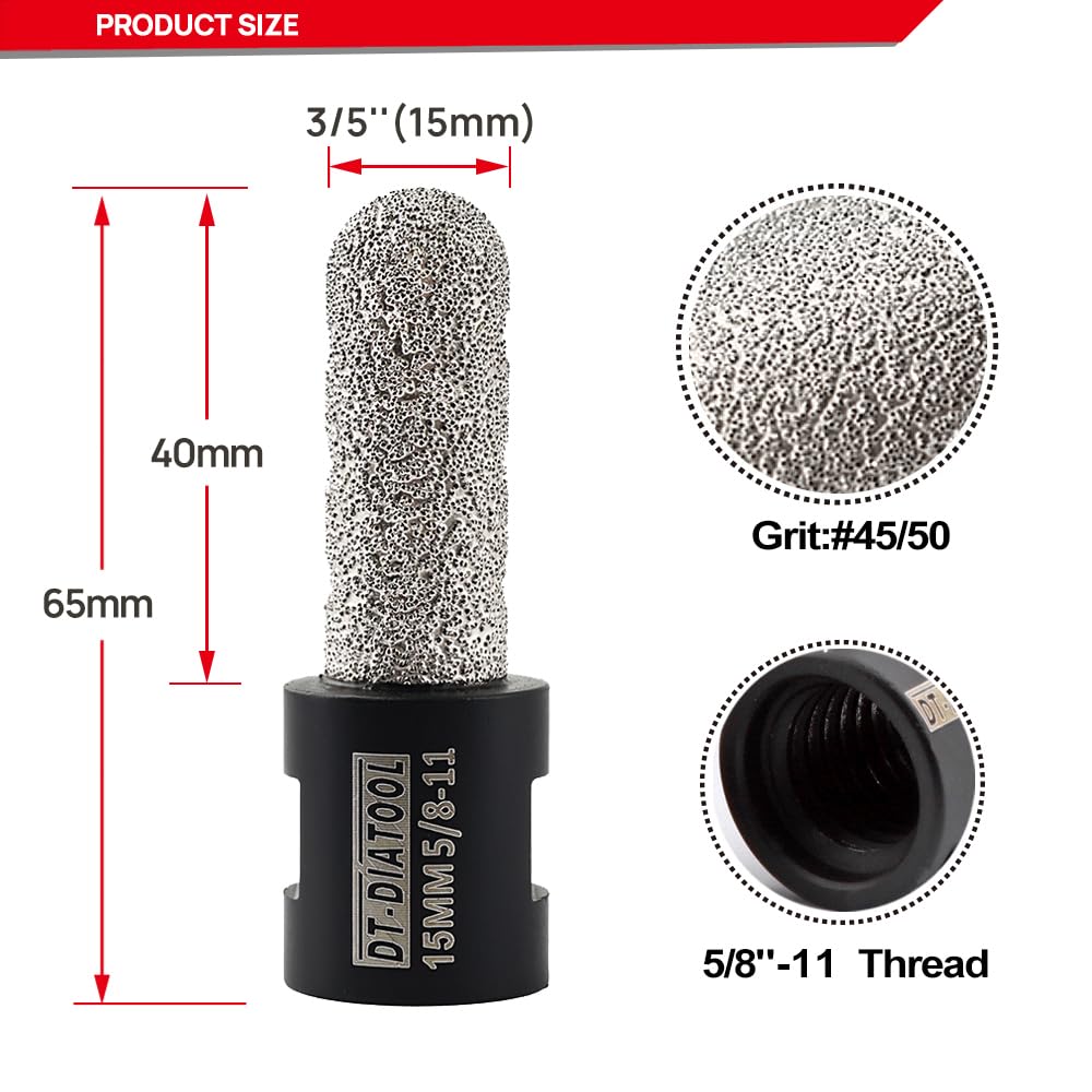 Snapklik.com : Diamond Finger Milling Bit 15mm Enlarging Existing Holes ...