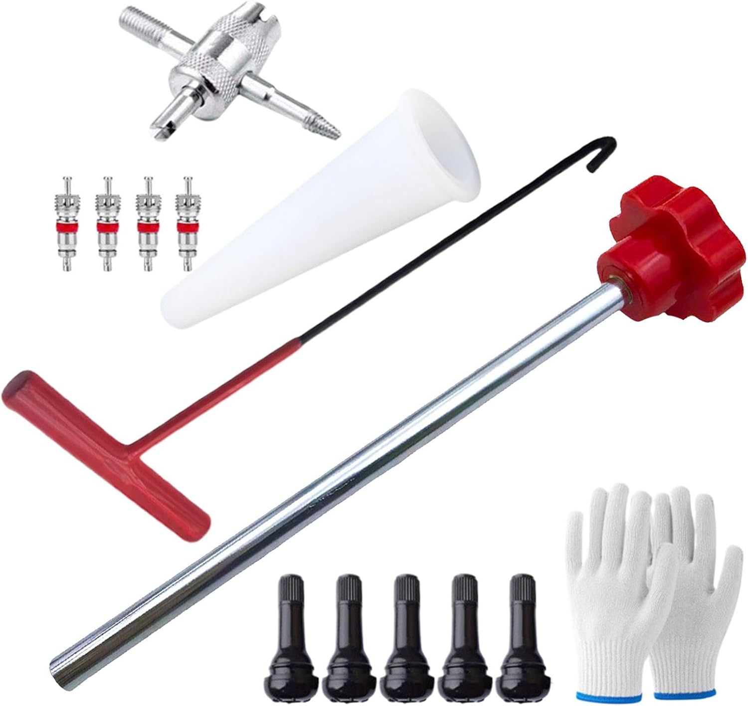 Valve Stem Removal Tool, 4 Way Valve Core Remover, 13x Single Head ...