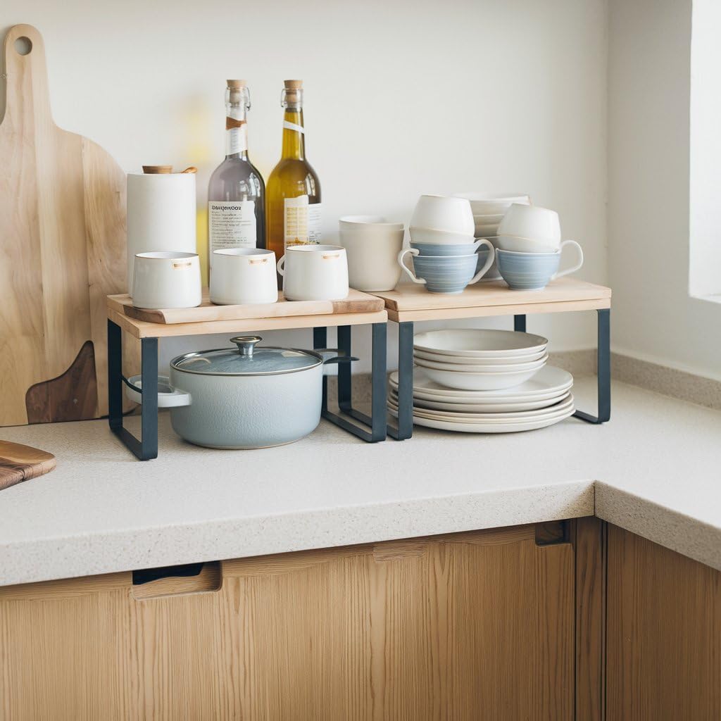 Amazon.com: GONGSHI Metal Kitchen Cabinet Shelf Organizers, Expandable ...