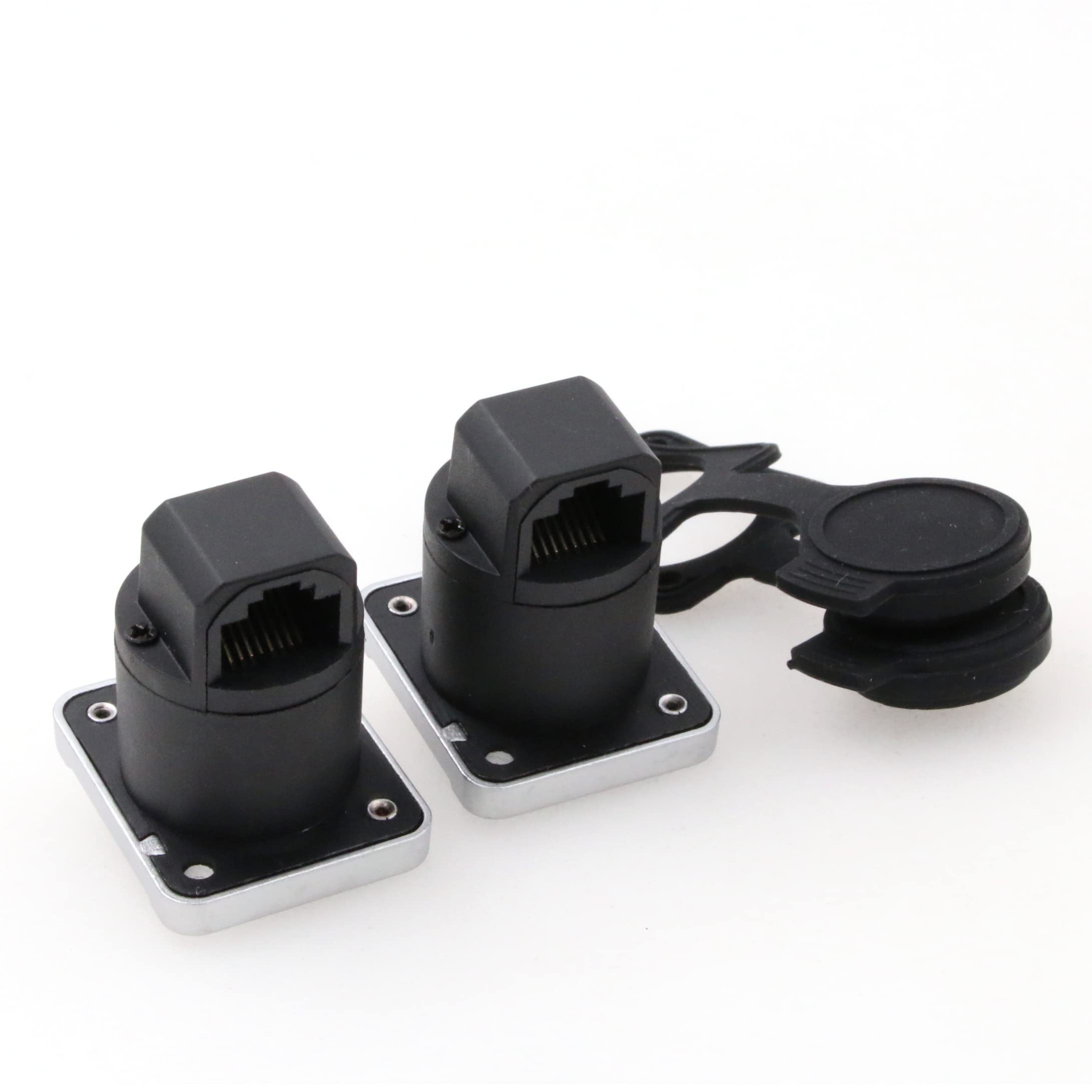 Eonvic 2pcs RJ45 Sockets Right Angle Ethernet Panel Mount Connector ...